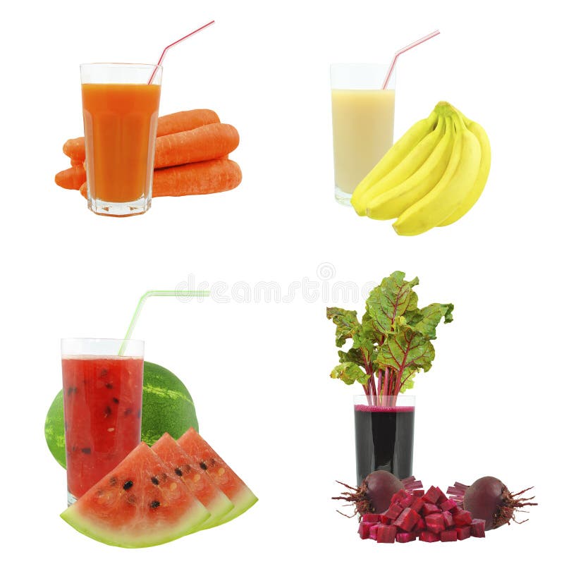 Säfte Von Den Obst Und Gemüse Von Stockbild - Bild von frische ...