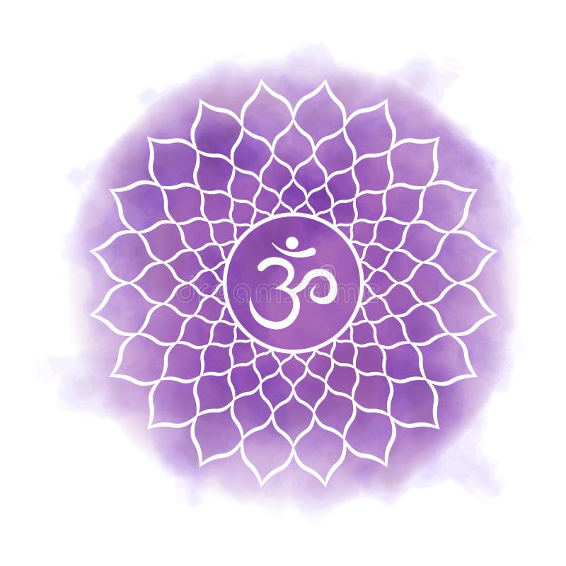 Sétimo, Chakra Da Coroa - Sahasrara Ilustração do Vetor - Ilustração de ...