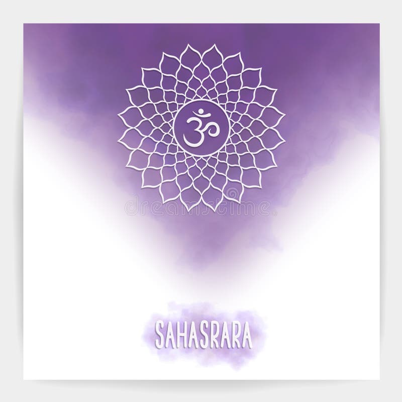 Sétimo, Chakra Da Coroa - Sahasrara Ilustração do Vetor - Ilustração de ...