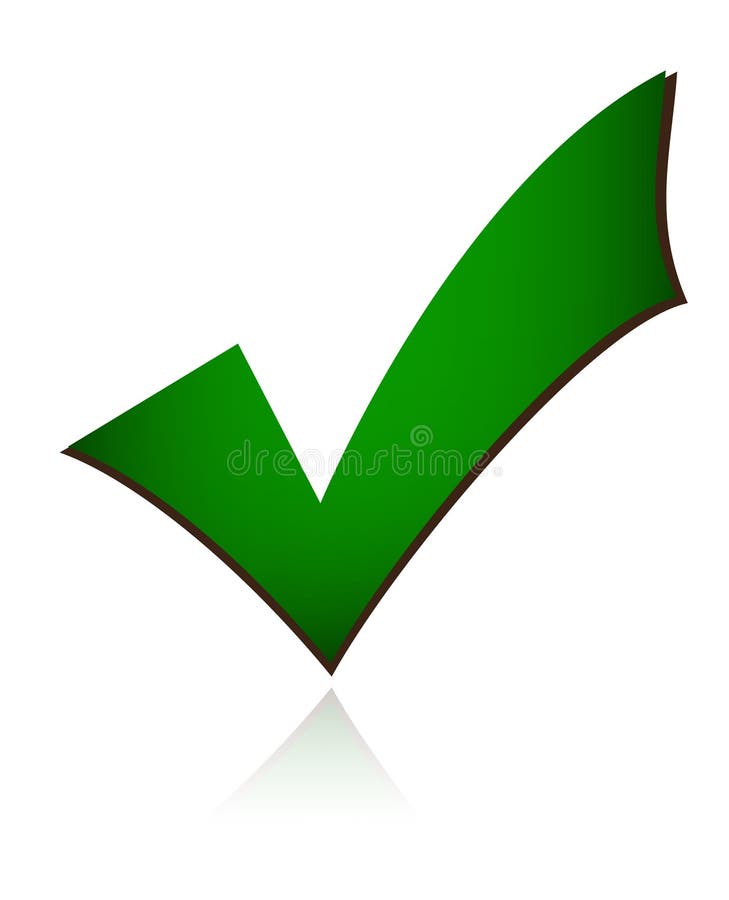 Marca De Verificación Acentuada Verde En El Círculo Verde Aislado En El ...