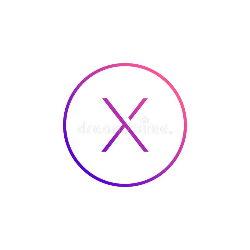 Símbolo à Moda Da Letra X Projeto Creativo Ilustração do Vetor ...