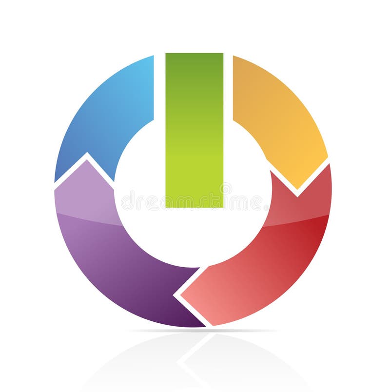 Símbolo Abstracto Del Poder Con Las Barras Stock de ilustración ...