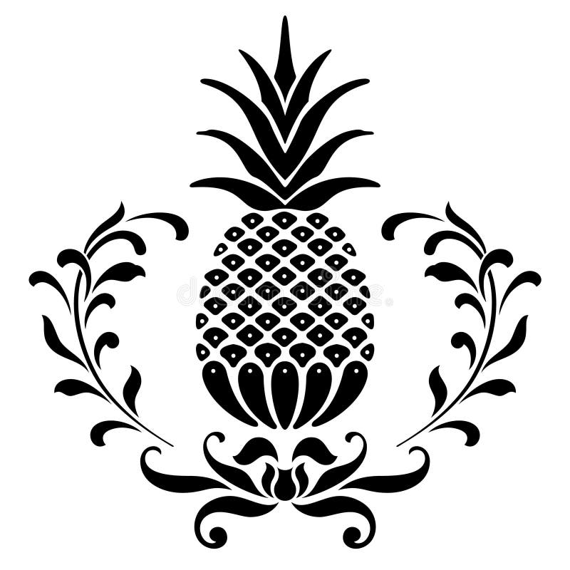 Símbolo Agradable De La Piña - Icono Ilustración del Vector ...