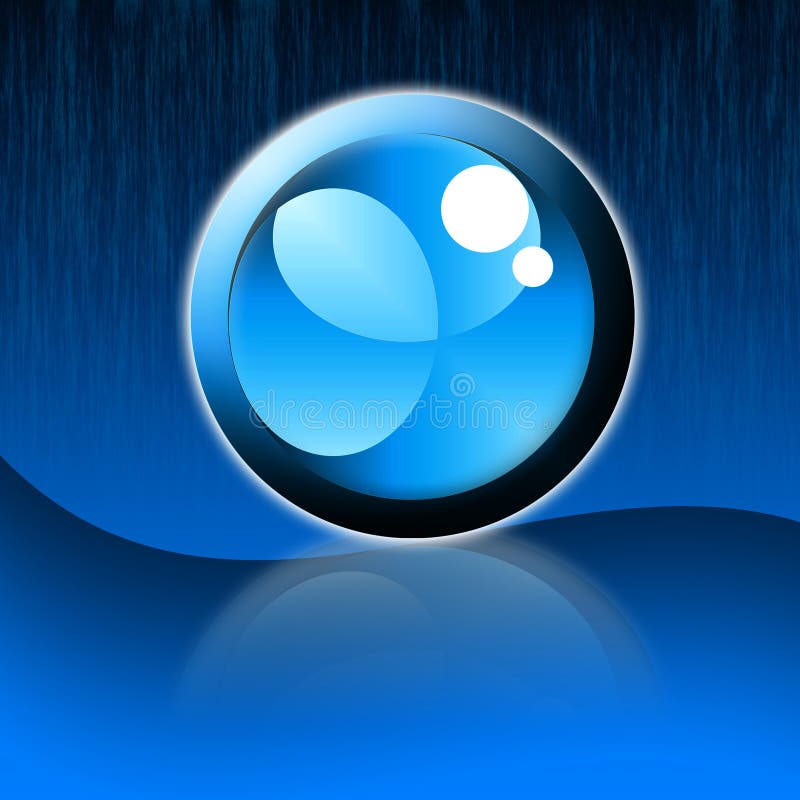 Símbolo azul fresco stock de ilustración. Ilustración de decorativo ...