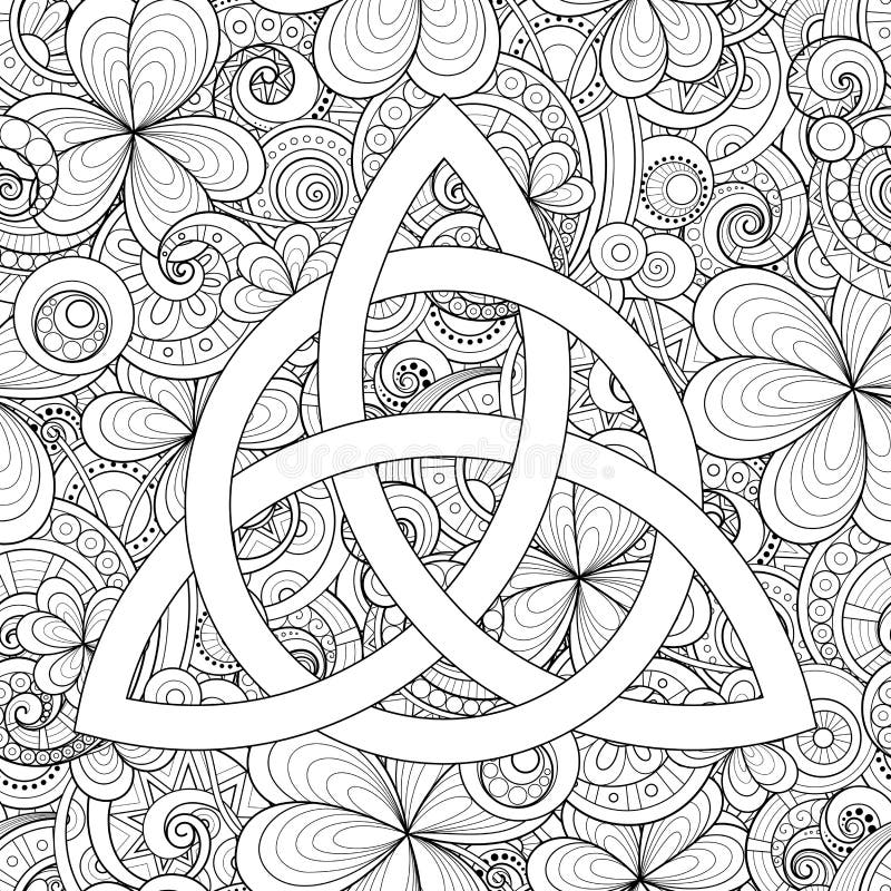 Símbolo Celta Do Nó Da Trindade, Sinal De Triquetra Ilustração do Vetor ...