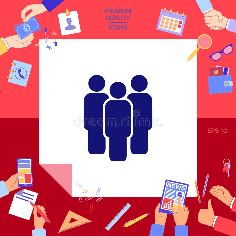 Símbolo da equipe, ícone ilustração do vetor. Ilustração de grupo ...