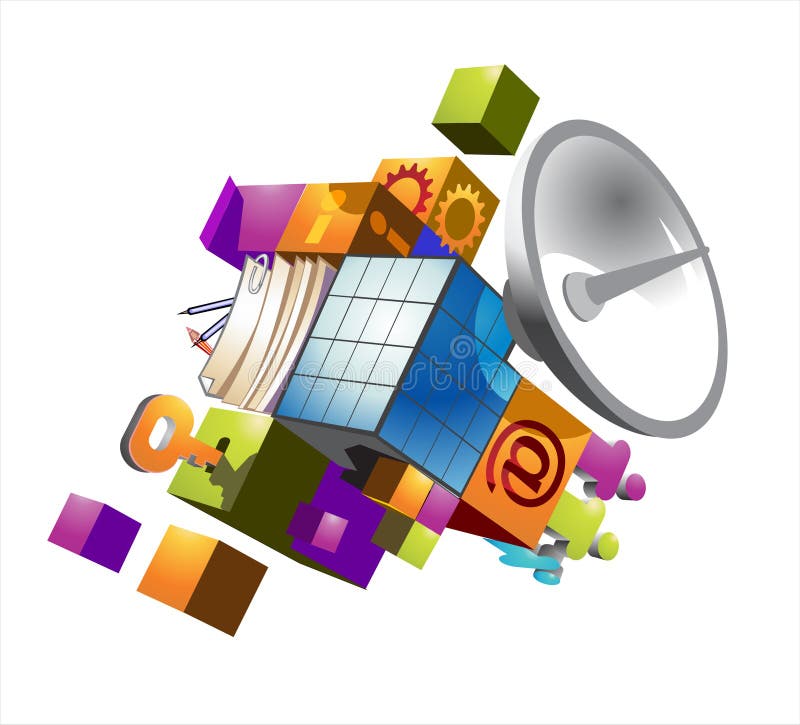 Símbolo da informática ilustração do vetor. Ilustração de colorido ...