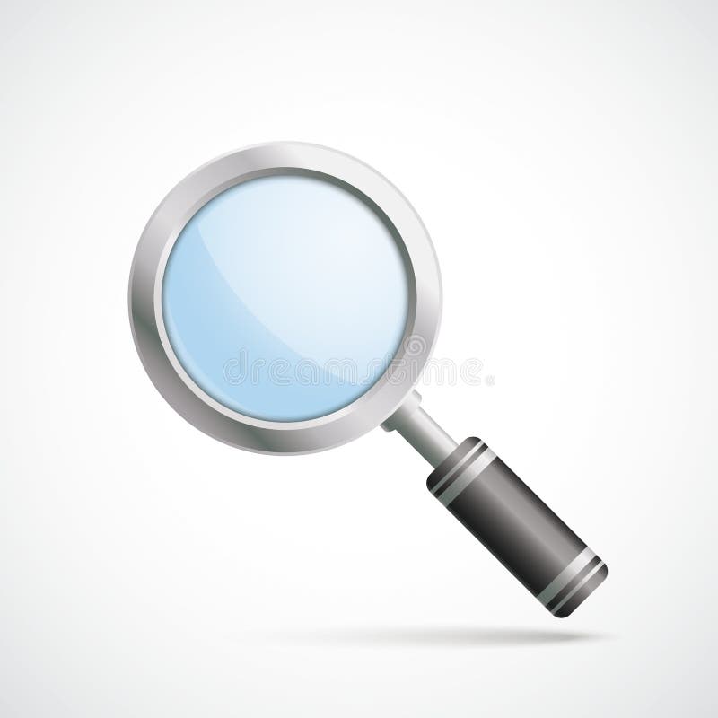 Símbolo da lupa ilustração do vetor. Ilustração de elemento - 44092614