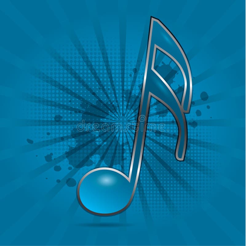 Símbolo da nota musical ilustração stock. Ilustração de silhueta - 22097314