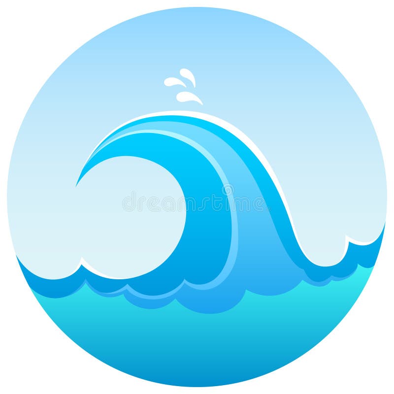 Símbolo da onda do mar ilustração stock. Ilustração de azul - 16050392