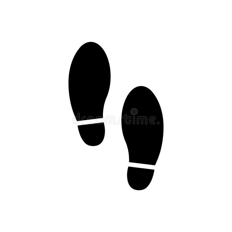 Símbolo Da Silhueta Dos Passos Ilustração Stock - Ilustração de trilha ...