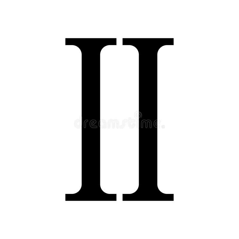 Símbolo De ícone Do Número 2 Do Romano Ilustração do Vetor - Ilustração ...