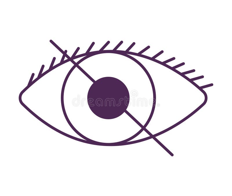 Design de símbolo cego ilustração do vetor. Ilustração de olho - 224285250