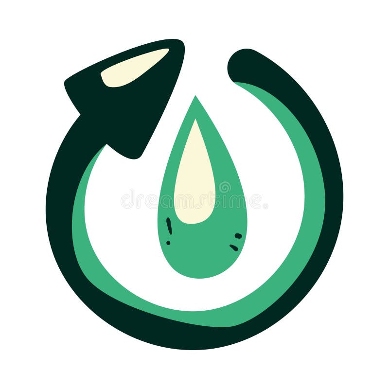 Símbolo de agua verde ilustración del vector. Ilustración de ...