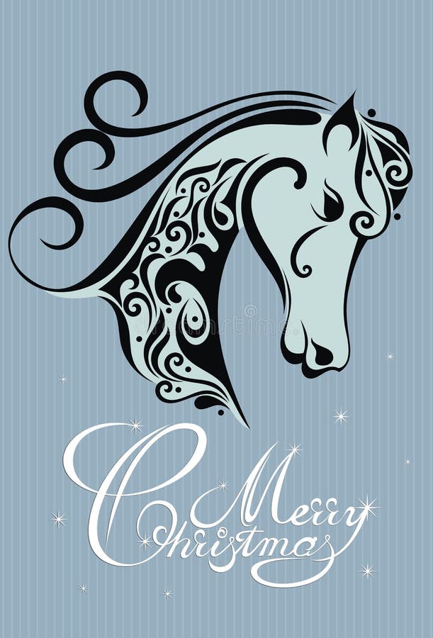 Símbolo de 2014. Cavalo ilustração do vetor. Ilustração de astrologia ...