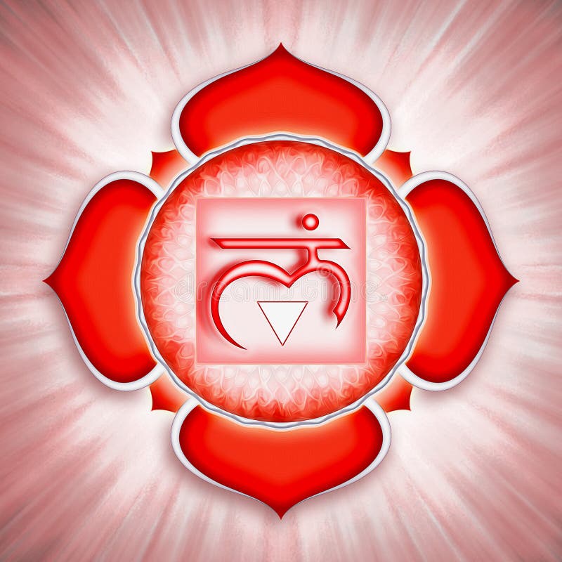 La raíz Chakra stock de ilustración. Ilustración de yoga - 30901027
