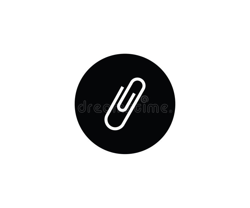 Símbolo De Clip De Papel Equipo De Oficina Ilustración del Vector ...