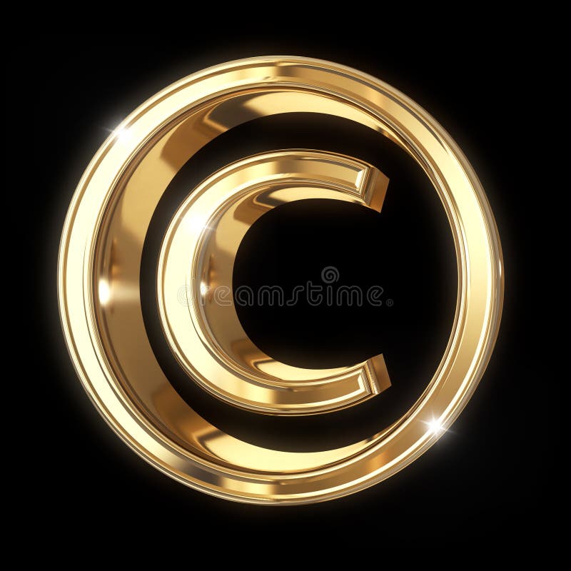 Símbolo De Copyright Con La Trayectoria De Recortes Stock de ...