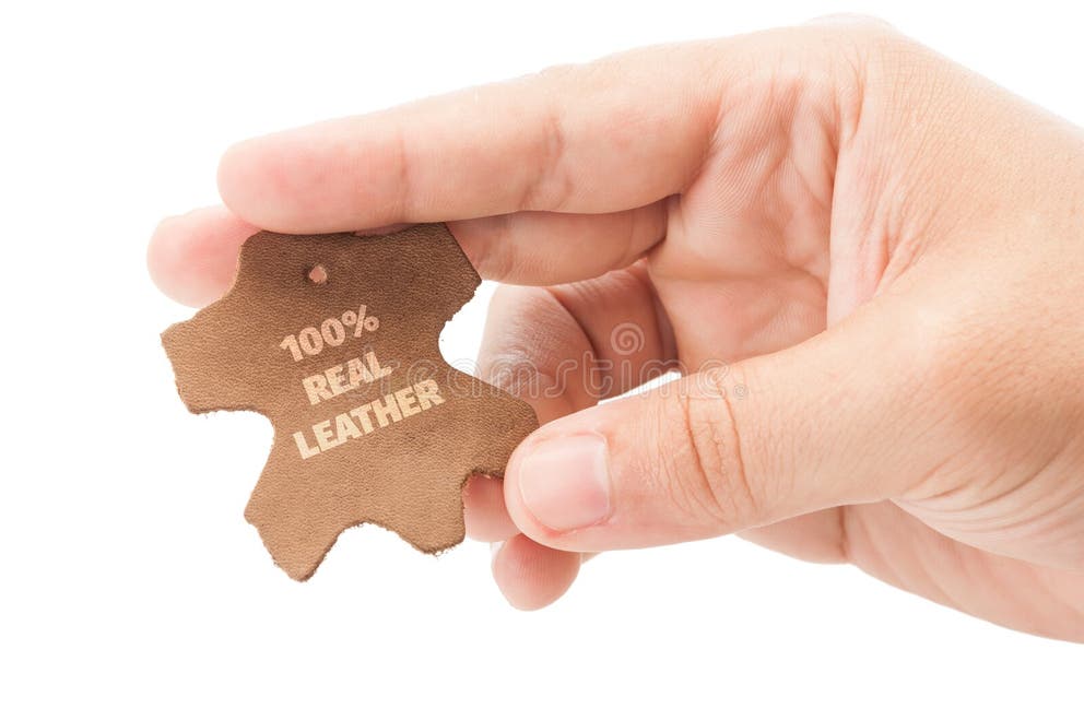 Símbolo De Couro Real De 100% Imagem de Stock - Imagem de dedos ...