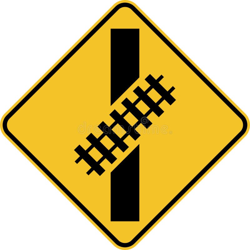 Símbolo De Cruce Sesgado Señal De Ferrocarril Ilustración del Vector ...