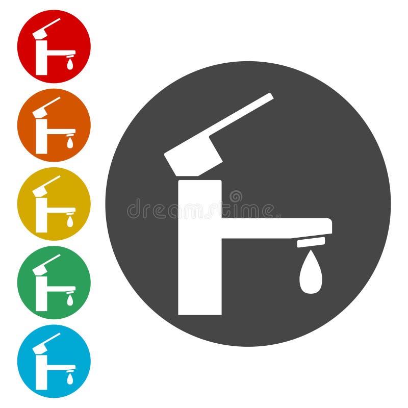 Símbolo De Grifo Vectorial De Faucet Ilustración del Vector ...