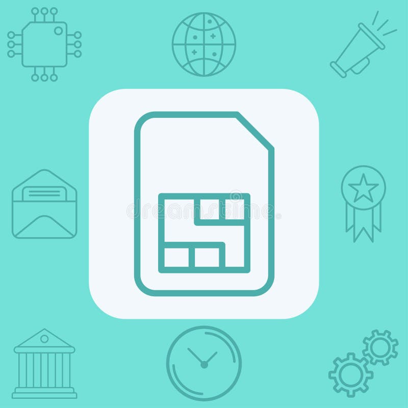 SÃ­mbolo De SÃ­mbolo De Icono Del Vector De Tarjeta SIM Stock de ...