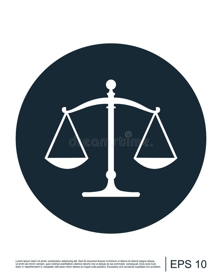 Símbolo De Justicia Vectorial De Escala De Leyes De Iconos Ilustración ...