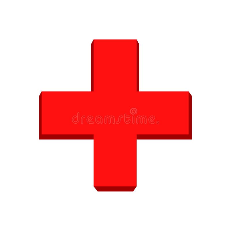 Símbolo De La Cruz Roja Cruz Roja Del Vector Imagen editorial ...
