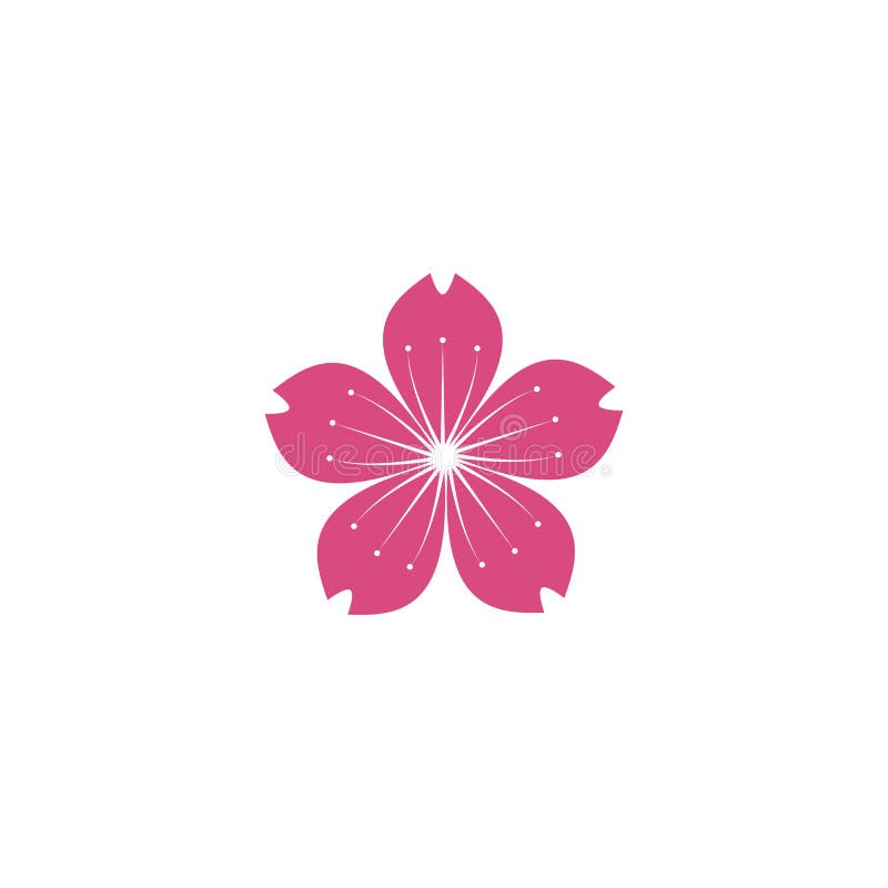 Símbolo De La Flor Sakura Vector Ilustración del Vector - Ilustración ...