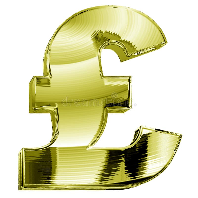 Símbolo de la libra de oro stock de ilustración. Ilustración de aislado ...