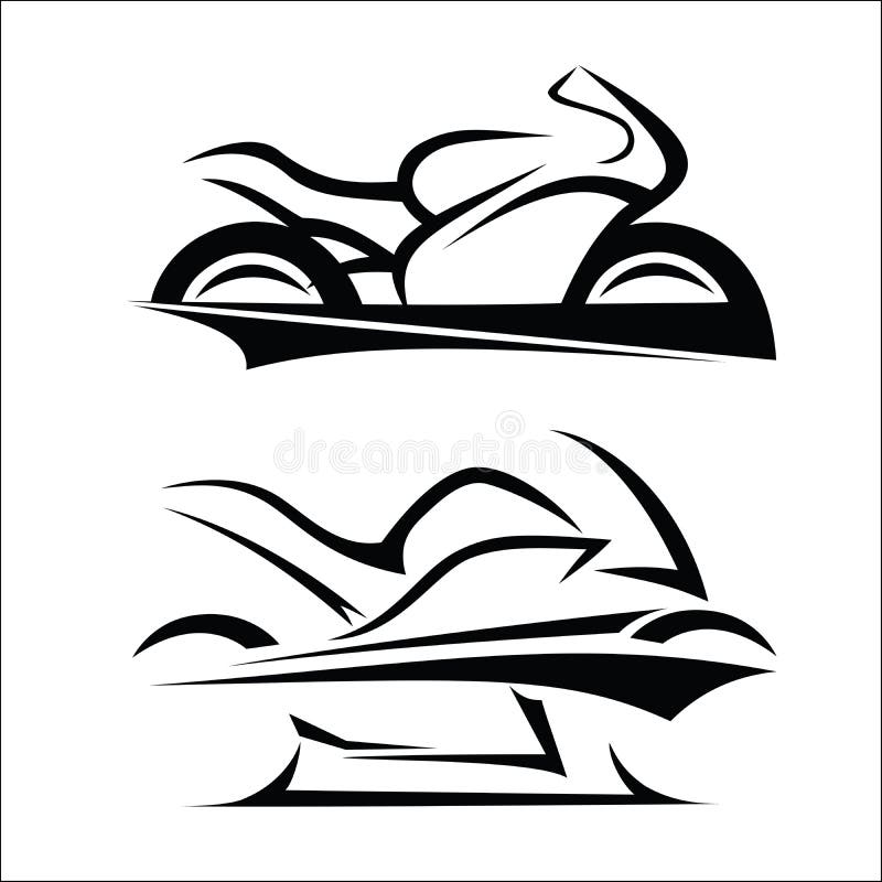 Conjunto De Símbolo De La Moto. Ilustración del Vector - Ilustración de ...