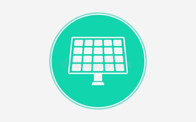 Símbolo De La Muestra Del Icono Del Vector Del Panel Solar Ilustración ...