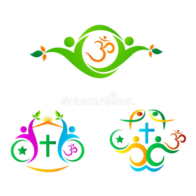 Símbolo De La Religión Con La Gente Ilustración del Vector ...