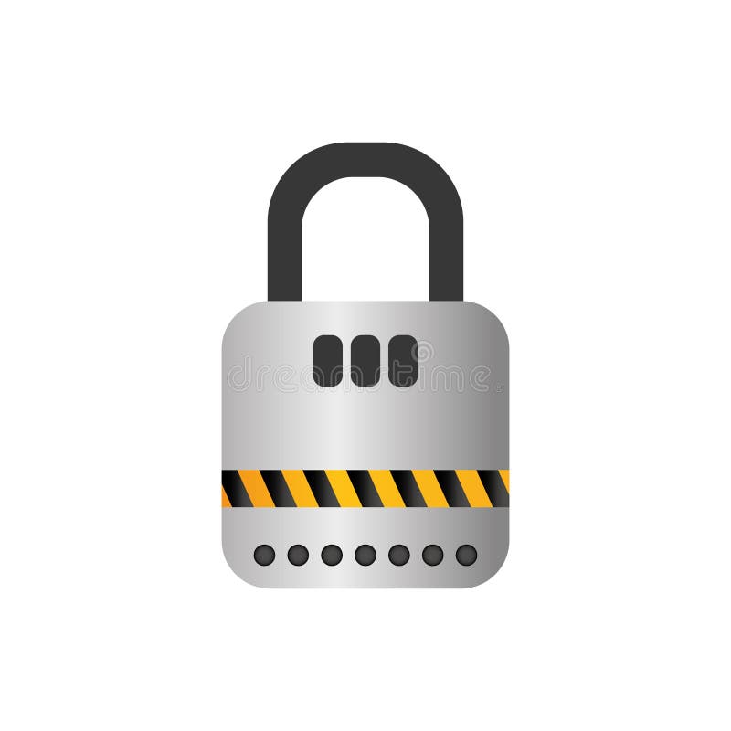 Símbolo De La Seguridad Del Candado Stock de ilustración - Ilustración ...