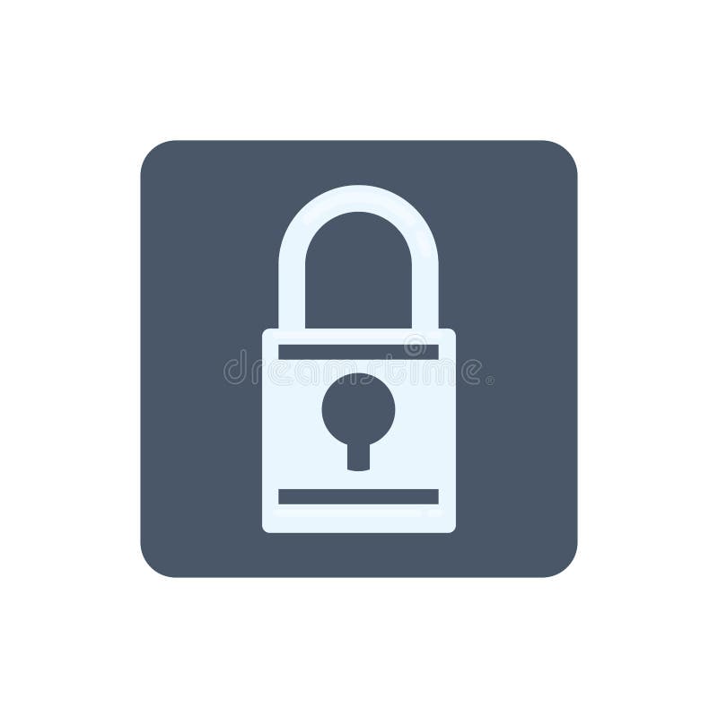 Símbolo De La Seguridad Del Candado Stock de ilustración - Ilustración ...