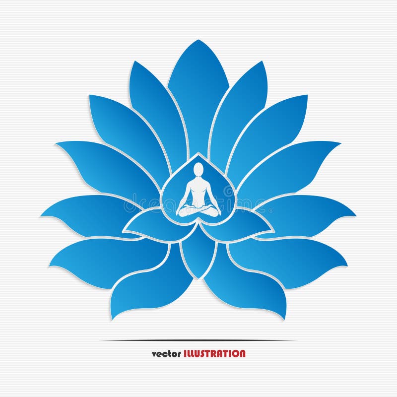 Símbolo de la yoga ilustración del vector. Ilustración de concepto ...