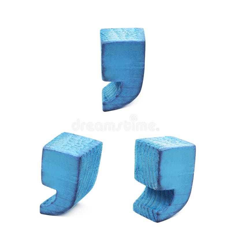 Símbolo De Madera De La Coma Aislado Imagen de archivo - Imagen de ...