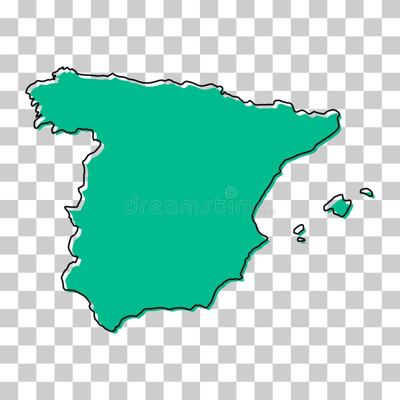 Símbolo De Mapa De España Forma De Viaje Web Plano Icono De Vector ...