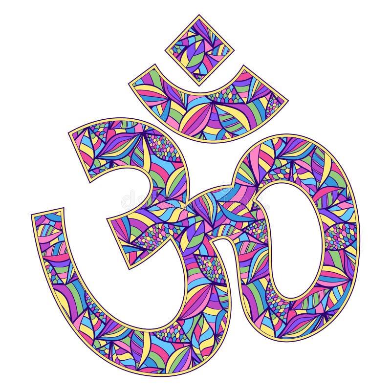 Símbolo de OM ilustración del vector. Ilustración de moderno - 33945181