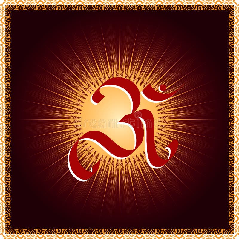 OM - El símbolo divino stock de ilustración. Ilustración de predique ...