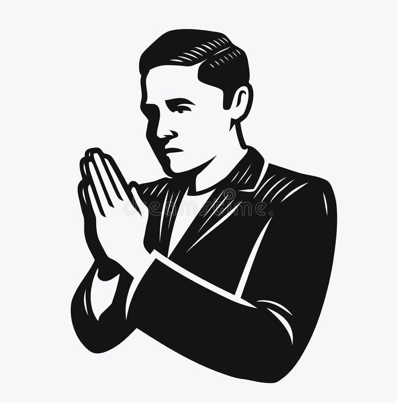 Símbolo De Oración. Fe De Oración En El Ejemplo Del Vector De Dios ...