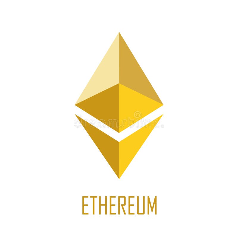 Símbolo de oro de Ethereum fotografía editorial. Ilustración de fondo ...