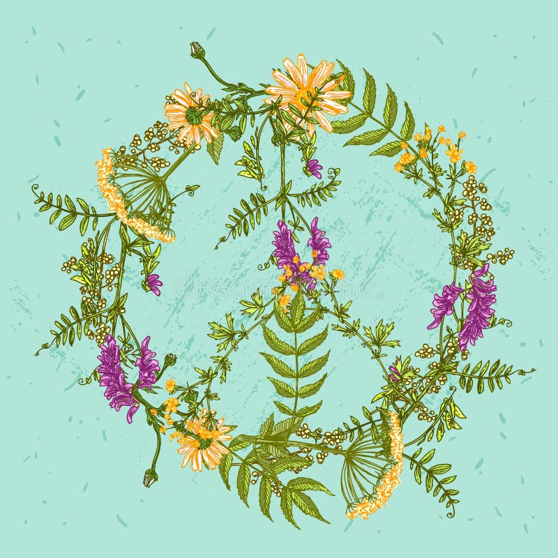 Símbolo de paz del vector ilustración del vector. Ilustración de cubo ...