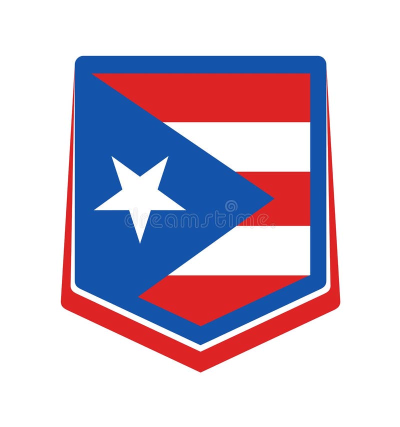 Símbolo De La Bandera De Puerto Rico Ilustración del Vector ...