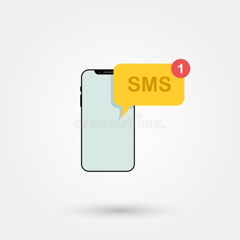 Símbolo de Sms ilustração do vetor. Ilustração de telefone - 28154113