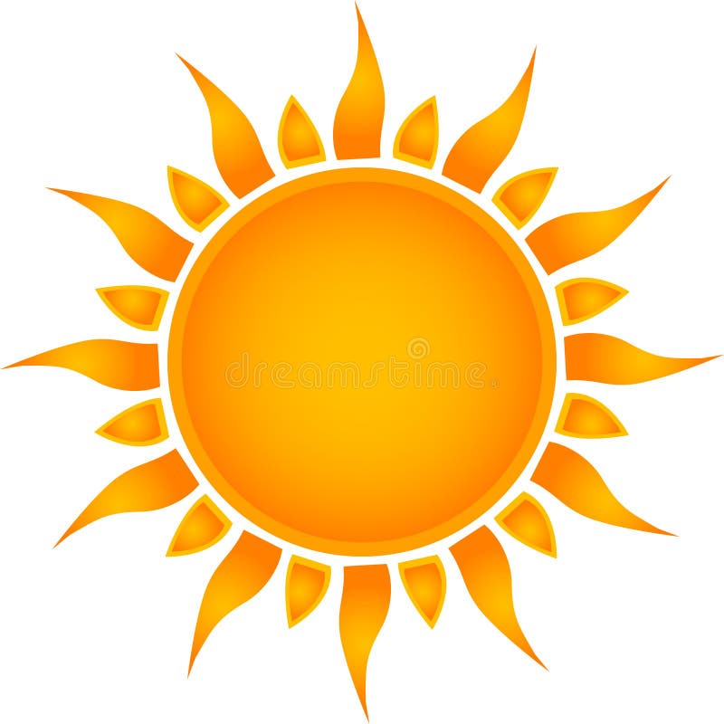 Símbolo de Sun. stock de ilustración. Ilustración de caliente - 15968820