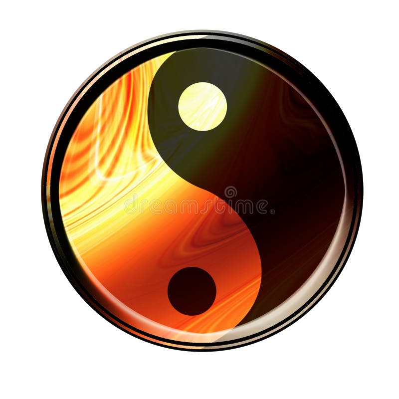 Ying e yang - lua e noite ilustração stock. Ilustração de imagens ...