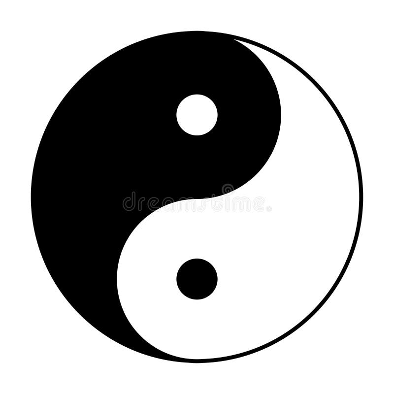 Símbolo Yin Yang. ícone Vetorial De Harmonia E Equilíbrio Sinal Yinyang ...
