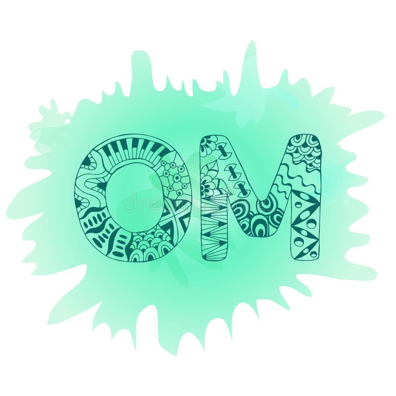 Símbolo De Zentangle OM Aum, Ohmio Ilustración del Vector - Ilustración ...
