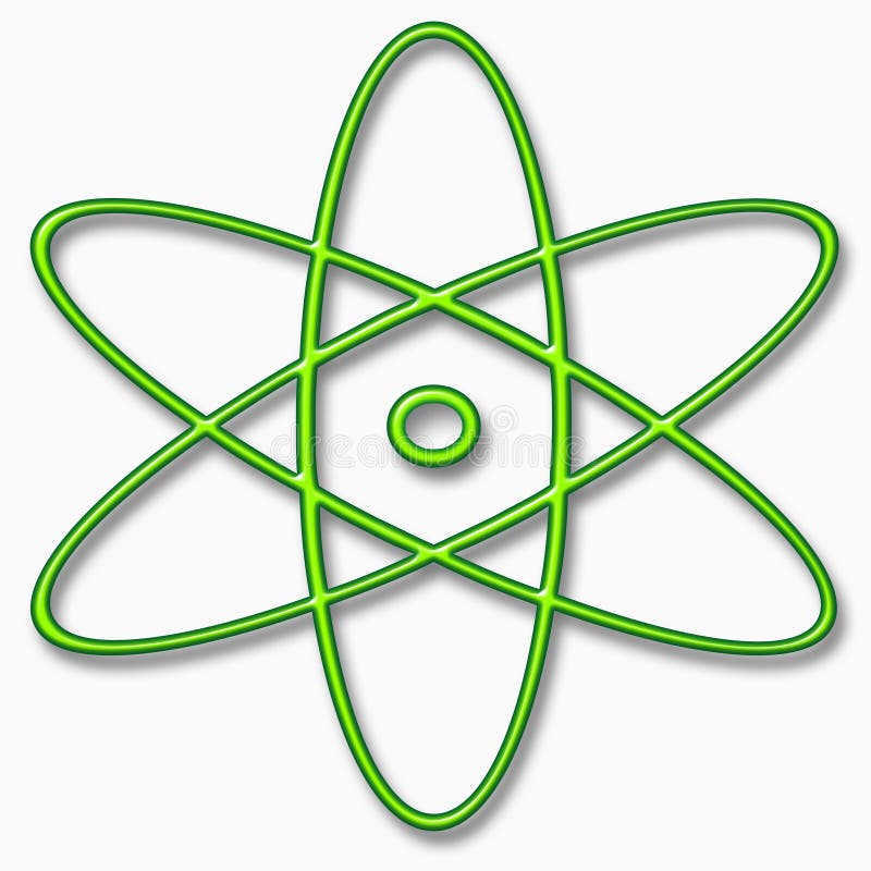 Símbolo del átomo stock de ilustración. Ilustración de resplandor - 6453759